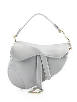 Dior Saddle Handbag Satin With Crystals Mini Shoulder Bag