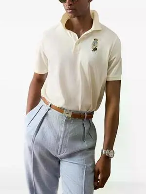 Ralph Lauren Purple Label Bear Embroidered Polo Shirt