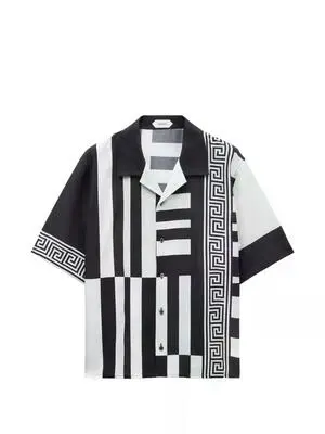 Versace Printed Cotton-silk Shirt