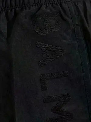 Balmain Logo-embroidered Drawstring Swim Shorts - Black