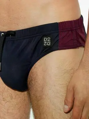 Dsquared2 Logo-patch Drawstring Swim Briefs