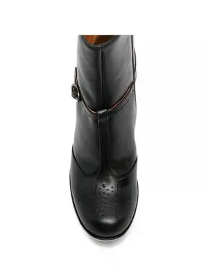 Chie Mihara Perforated Buckled Boots