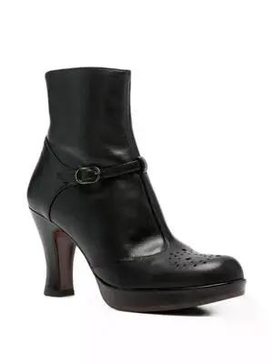 Chie Mihara Perforated Buckled Boots