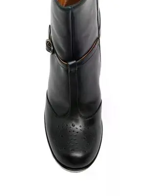 Chie Mihara Perforated Buckled Boots