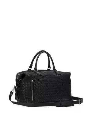 Officine Creative Armor 019 Woven Leather Weekend Bag