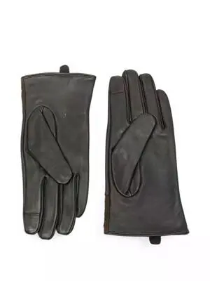Barbour Logo-stud Panelled Leather Gloves