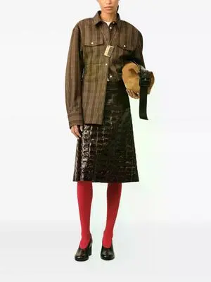 AMI Paris Fitted Checkered Wool Shirt