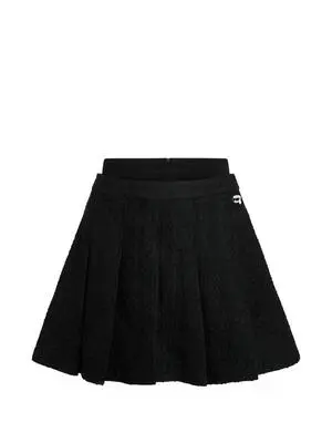 Karl Lagerfeld Ikon Bouclé Pleated Skirt