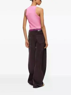 Pinko Ribbed Top With Sheer Love Birds Logo