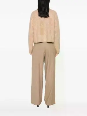 Soft Goat Brushed-finish Crew-neck Sweater