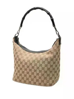 Gucci 2000-2015 Gg Canvas Bamboo Shoulder Bag