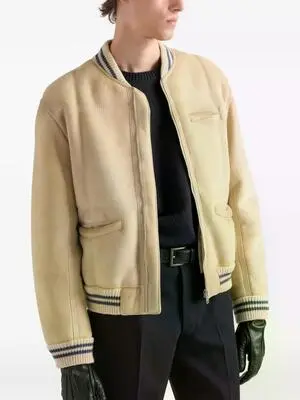 Prada Sheepskin Bomber Jacket