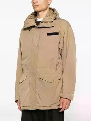 Aspesi Hooded Logo-patch Jacket