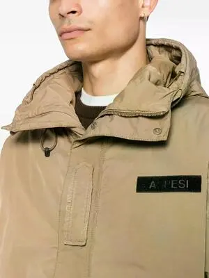 Aspesi Hooded Logo-patch Jacket