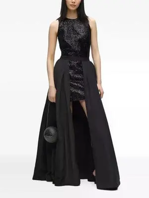 Karl Lagerfeld Transformable Sequin Dress - Black
