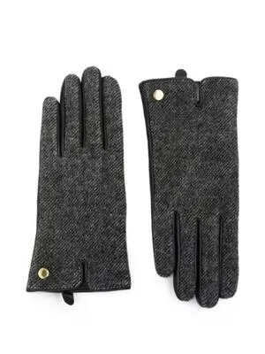Barbour Tweed-effect Leather-trim Gloves