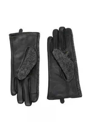 Barbour Tweed-effect Leather Trim Gloves - Grey