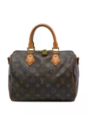 LOUIS VUITTON 2016 Monogram Speedy Bandouliere 25 Satchel - Brown