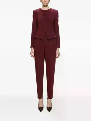 NISSA Single-breasted Fitted Blazer - Red