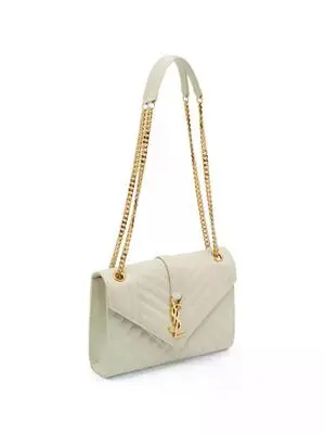 Saint Laurent Medium Envelope Mixed-quilt Shoulder Bag