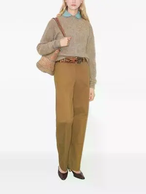 Tory Burch Wide-leg Cotton Pants