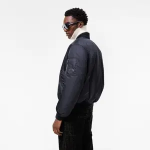 Burberry Nylon Heston Bomber Jacket - Navy