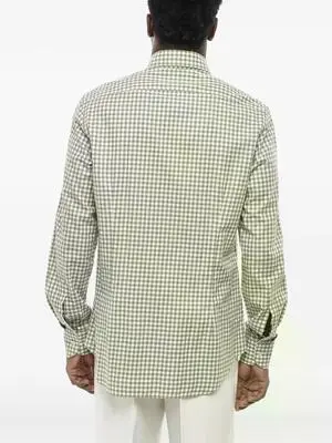 Corneliani Vichy Check Shirt - Green