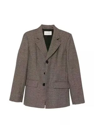 AMI Paris Check Single-breasted Coat