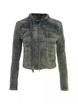 DIESEL® Faded-effect Zip-up Denim Jacket