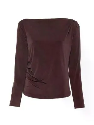 HOMAGE Draped Boat-neck Top