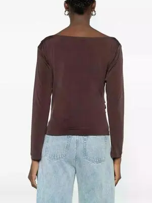 HOMAGE Draped Boat-neck Top