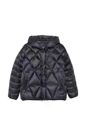FAY Quilted Hooded Jacket - Blue