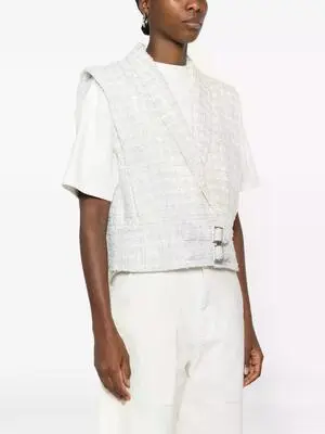 HOMAGE Tweed Buckle-fastening Waistcoat