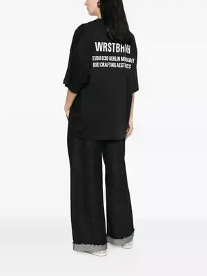 WRSTBHVR Logo-print Drop-shoulder T-shirt