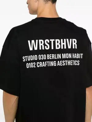 WRSTBHVR Logo-print Drop-shoulder T-shirt