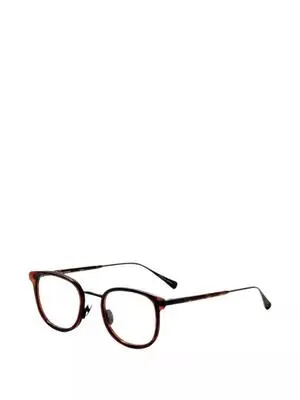 John Varvatos Tortoiseshell-effect Round-frame Glasses - Brown