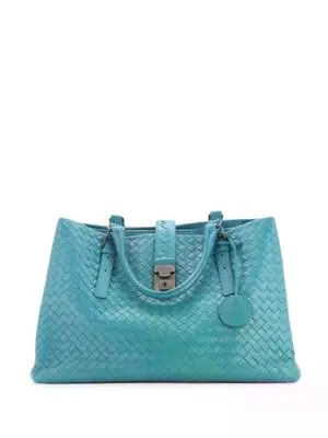 Bottega Veneta Roma Bag Intrecciato Nappa Medium Tote Bag - Green