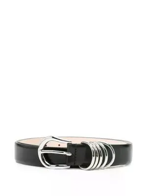 DEHANCHE Hollyhock Leather Belt - Black