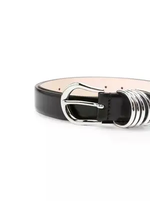 DEHANCHE Hollyhock Leather Belt - Black