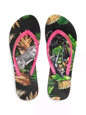 KAT MACONIE Sola Leopard-print Flip-flops