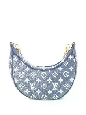 LOUIS VUITTON Monogram Jacquard Denim Hobo Bag - Blue