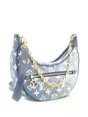 LOUIS VUITTON Monogram Jacquard Denim Hobo Bag - Blue