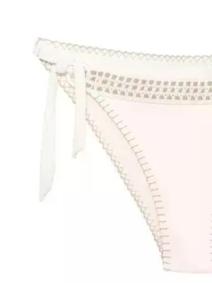 BANANA MOON Crochet-trim Halterneck Bikini - Neutrals