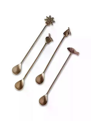 CU I SEEYOU Figurative-detail Spoons - Metallic
