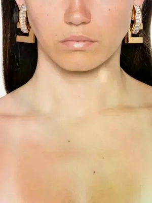 Elisabetta Franchi Crystal-embellished Logo Earrings