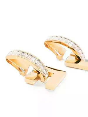 Elisabetta Franchi Crystal-embellished Logo Earrings