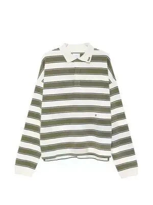 Rhude Horizontal-stripe Long-sleeve Polo Shirt