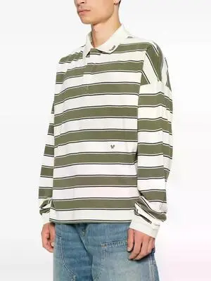 Rhude Horizontal-stripe Long-sleeve Polo Shirt