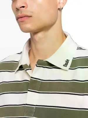 Rhude Horizontal-stripe Long-sleeve Polo Shirt