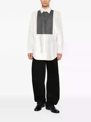 Yohji Yamamoto Vertical-stripe Panelled Shirt